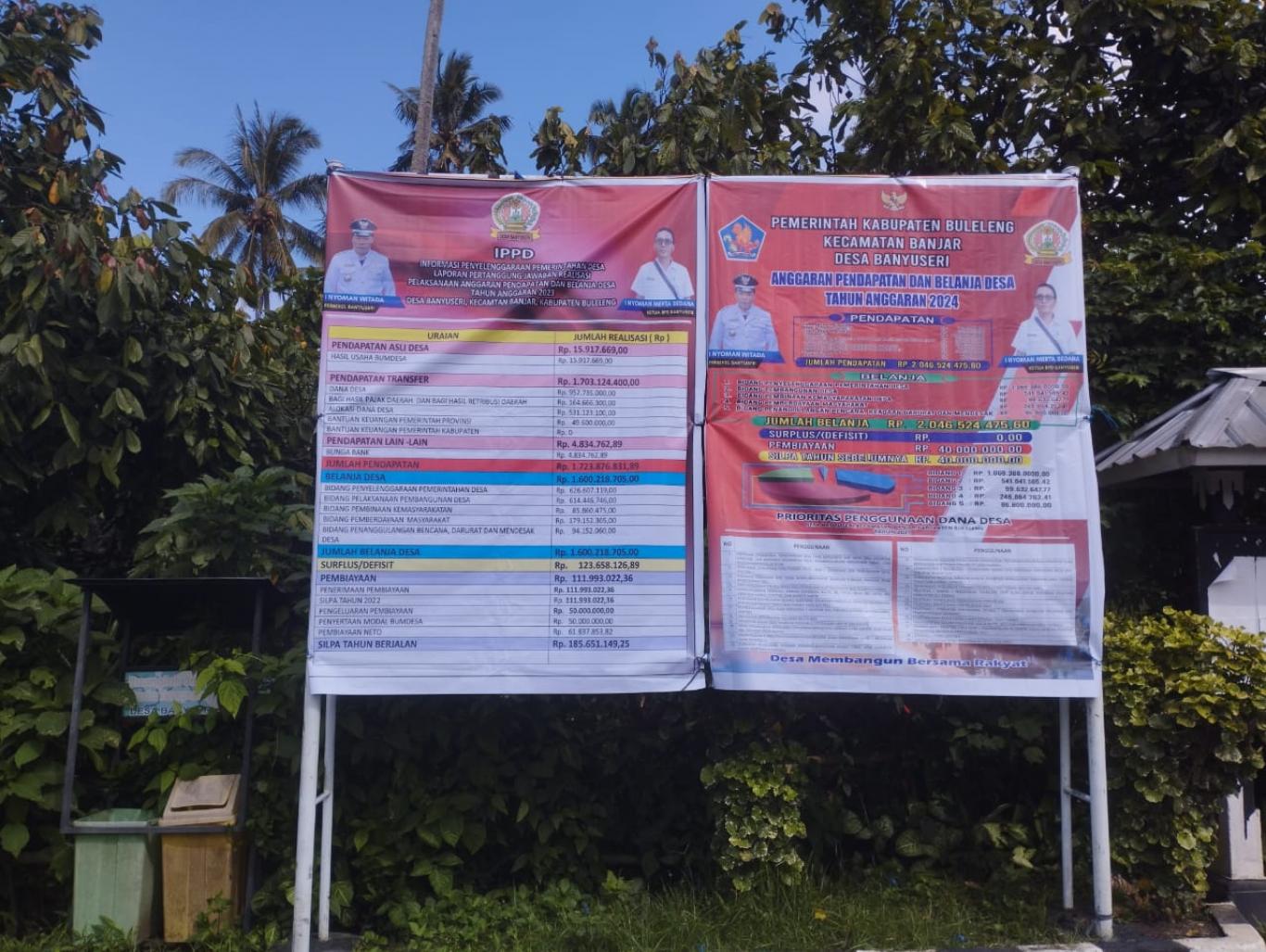 Pemasangan Banerd APBDesa Tahun 2024 dan LPJ Tahun 2023 Desa Banyuseri ...